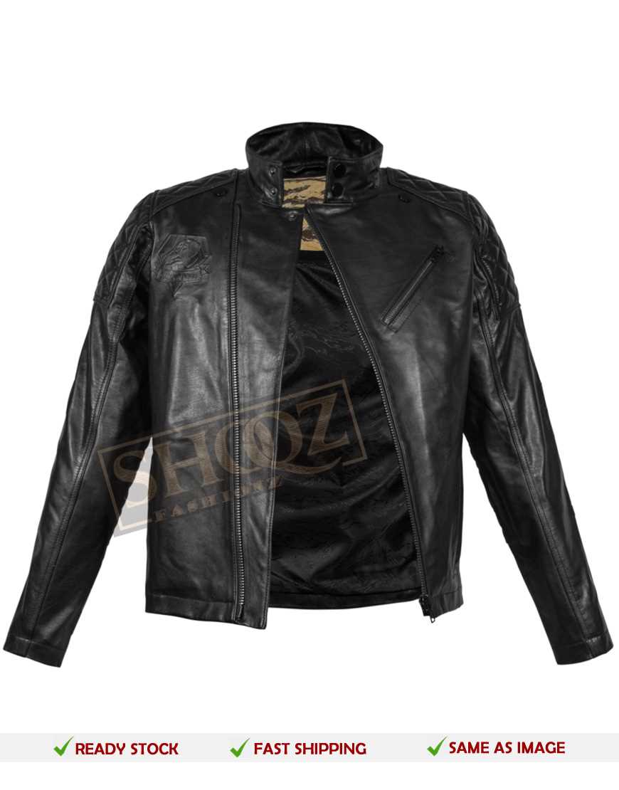 50% off Metal Gear Game Diamond Dogs Logo Black Leather Jacket