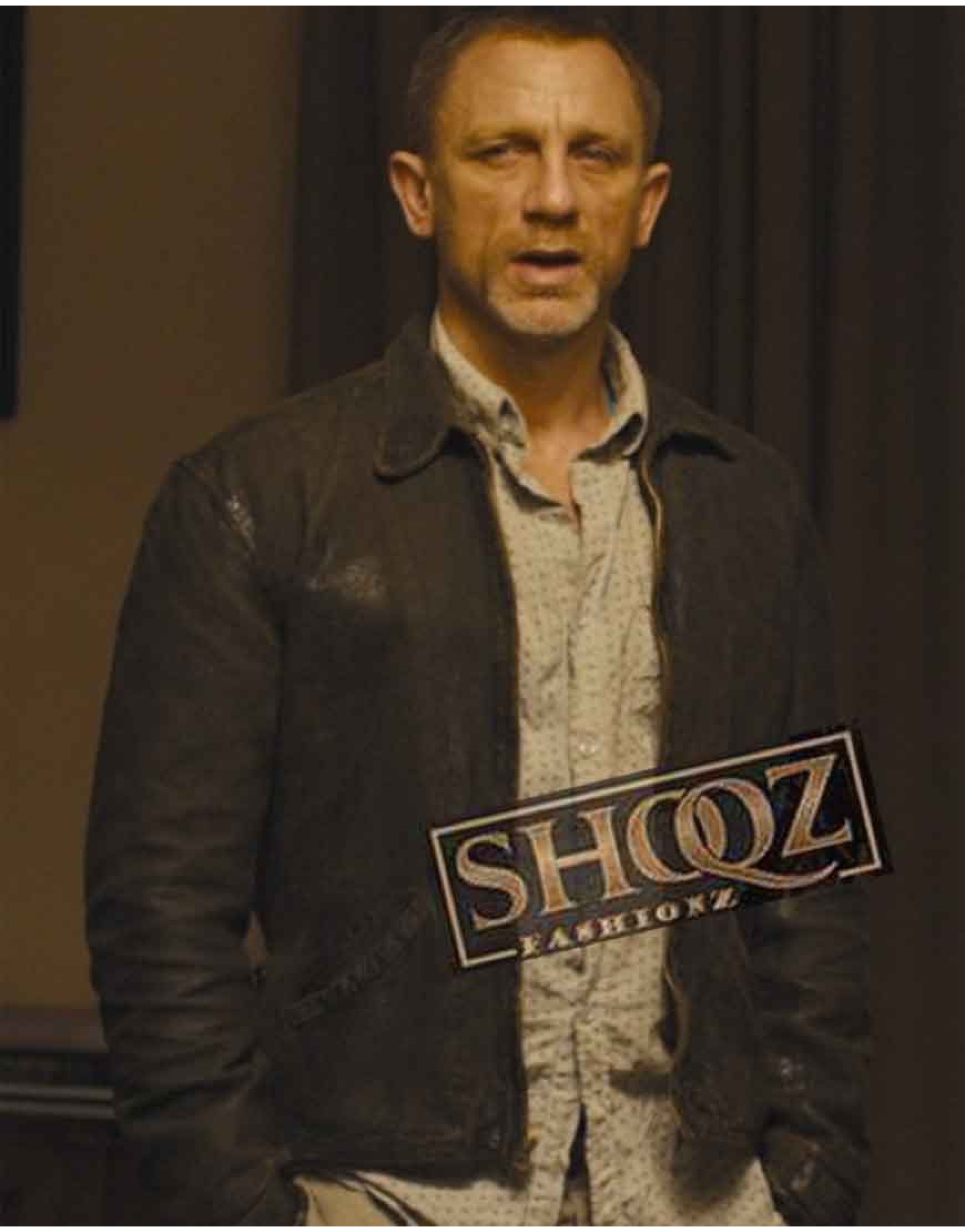 Daniel Craig Skyfall Jacket | James Bond Waxed Leather Jacket